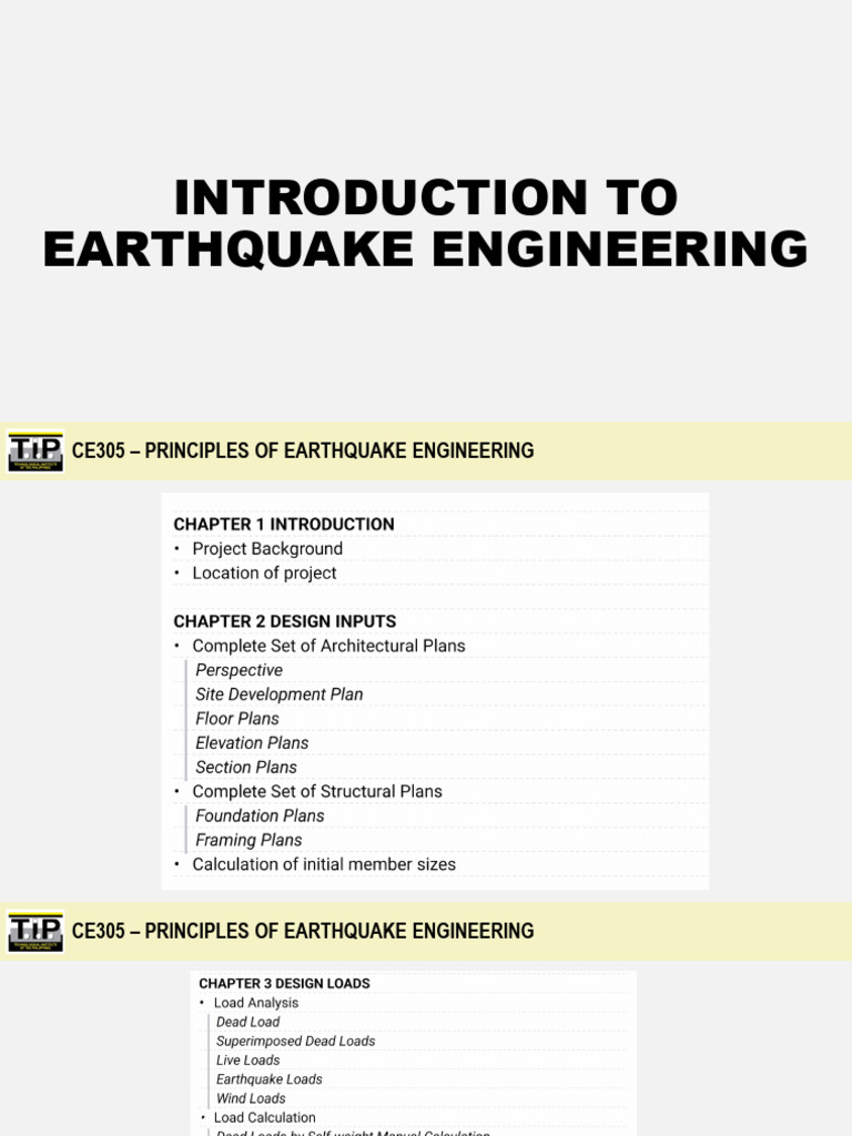Module 1 Introduction To Earthquake Engineering | Download Free PDF ...