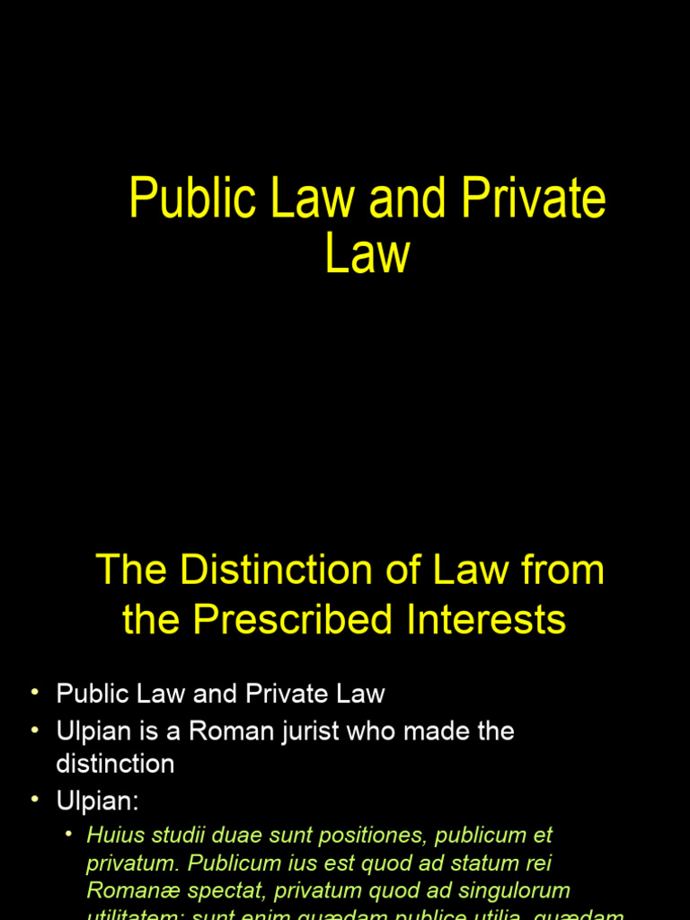 Lectures # 11, 12, and 13 Classification of Law | PDF | Case Law ...