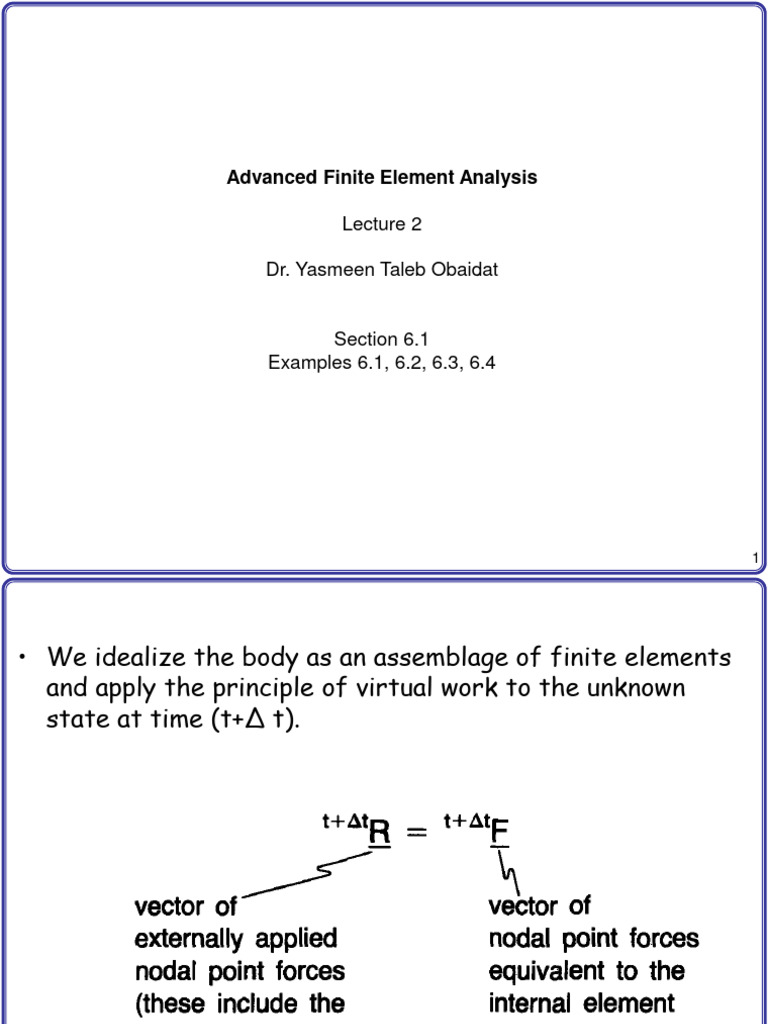 Finite Element Analysis: Virtual Work | PDF | Teaching Methods & Materials | Science & Mathematics