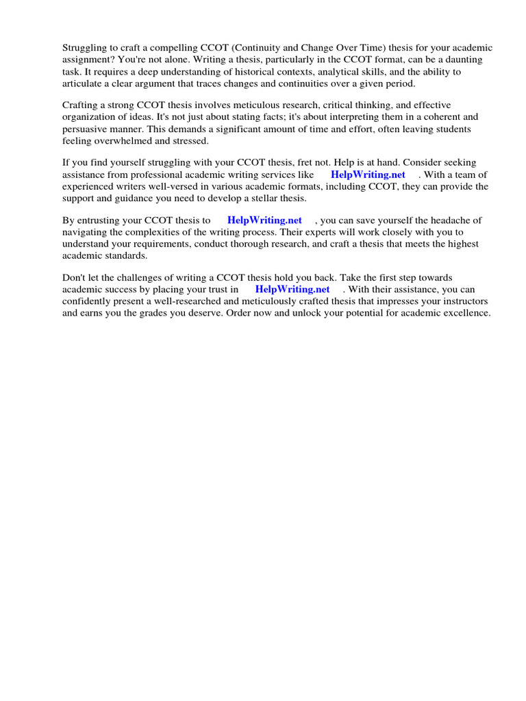 Ccot Thesis Format | PDF | Indianapolis Colts | Denver Broncos