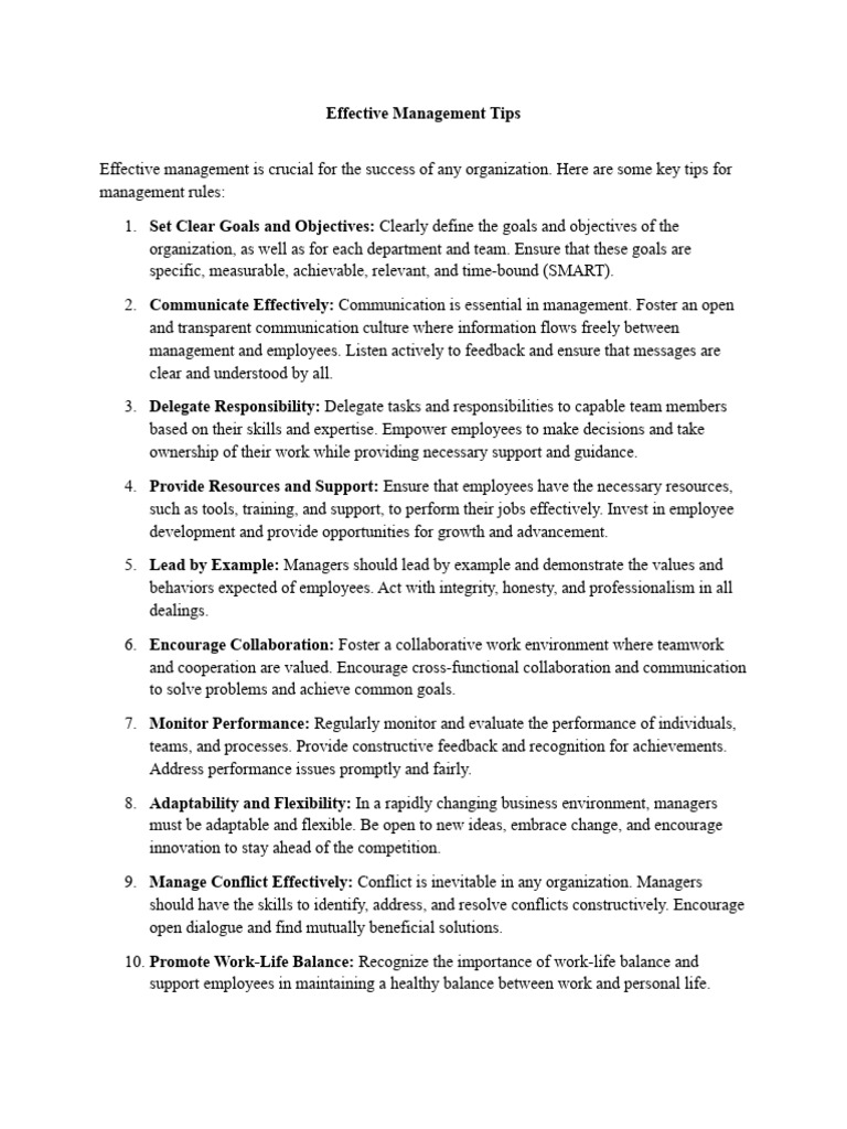 Effective Management Tips by Bharat | PDF | Goal | Communication