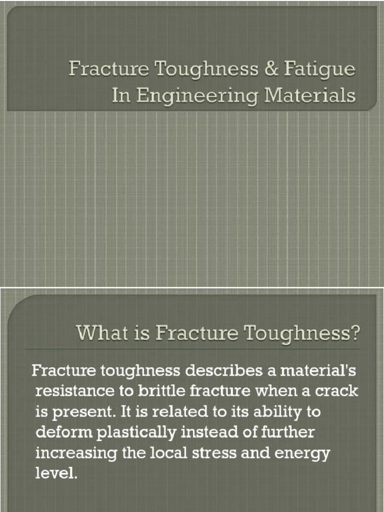 Fracture Toughness Fatigue Engineering Materials | PDF