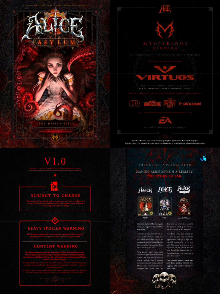 Alice Asylum - Design Bible FEB2023 V1 | PDF