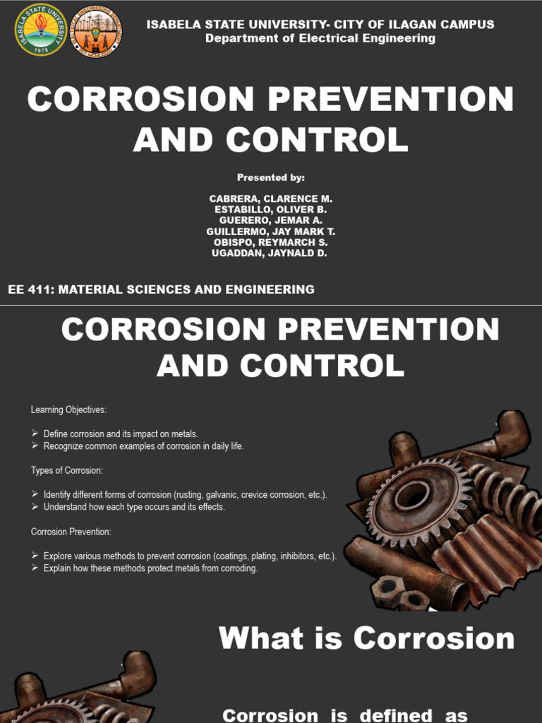 Group 3 Corrosion Control and Prevention | PDF