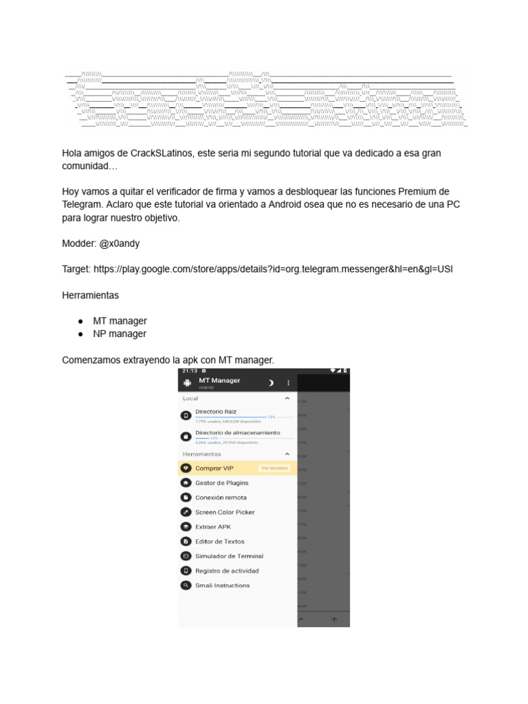 (Tutorial) Mod para Telegram - by @0xandy | PDF | Computadoras (Tutorial) Mod para Telegram - by @0xandy | PDF | Computadoras