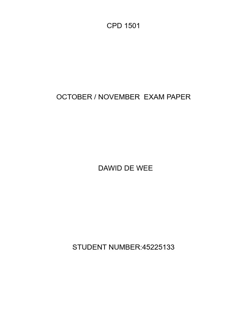 CPD 1501 Oct Nov 2022 Exam | PDF | Naturalization | Democracy