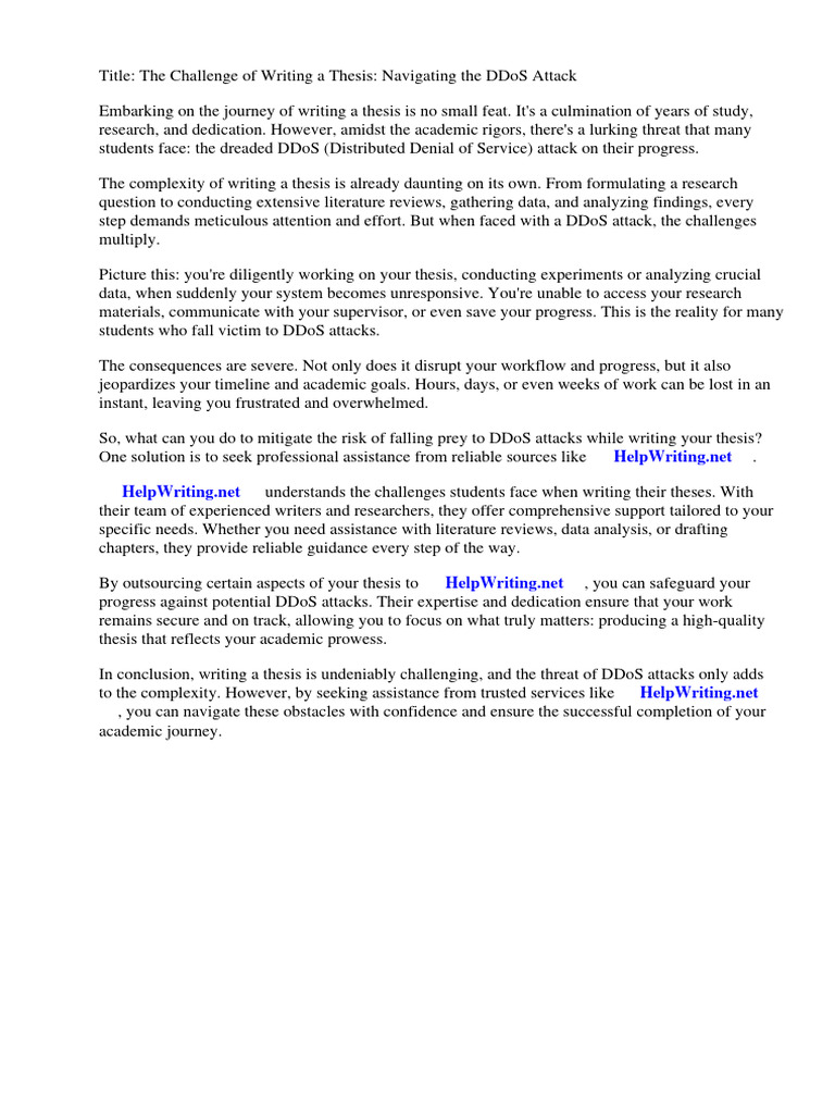 Thesis Ddos Attack | PDF | Denial Of Service Attack | Session ... Thesis Ddos Attack | PDF | Denial Of Service Attack | Session ...