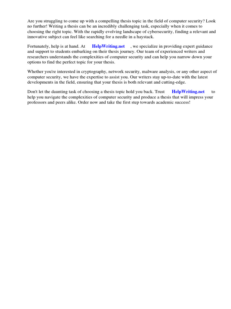 Thesis Topics In Computer Security Pdf Thesis Computer Security