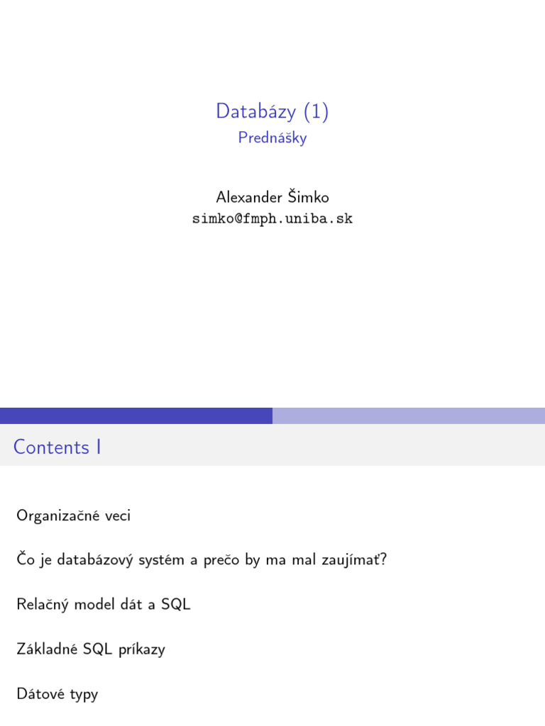 db1 Prednasky | PDF