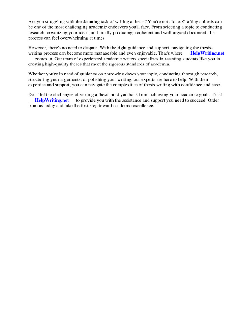 Small Thesis Examples | PDF