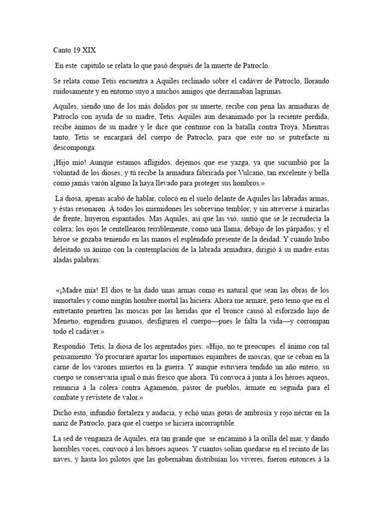 Canto 19 XIX | PDF | Aquiles | Mitología griega
