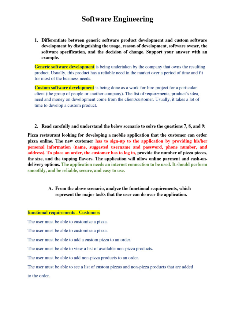 SWE Revision | PDF | Application Software | Systems Theory