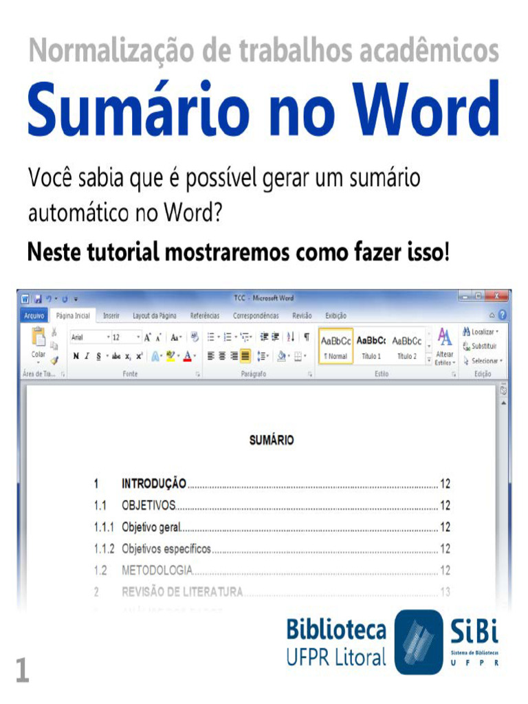 Tutorial Sumario Word | PDF