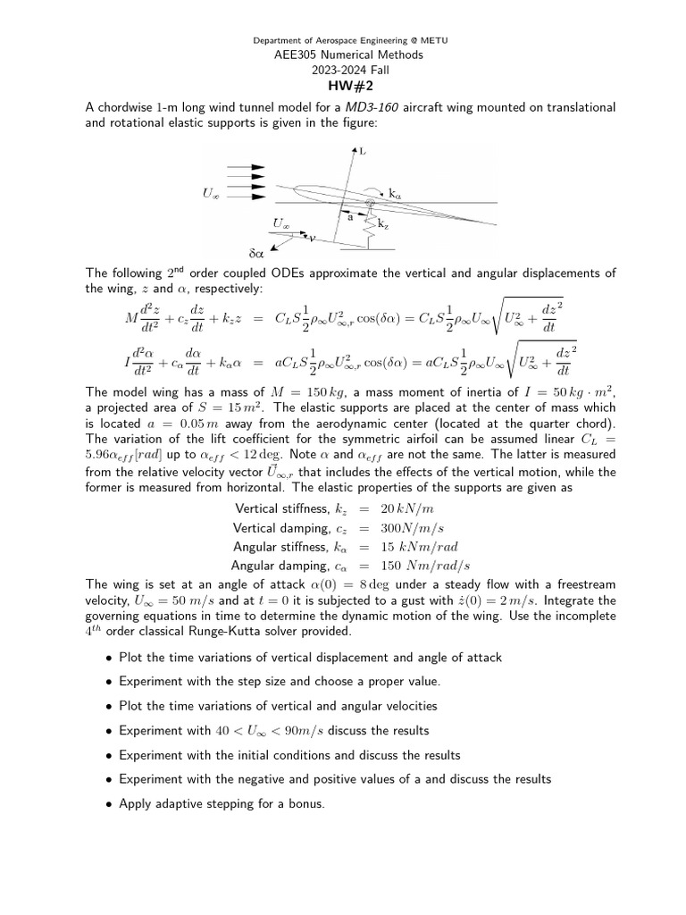 Hw 2 Pdf Continuum Mechanics Aerodynamics