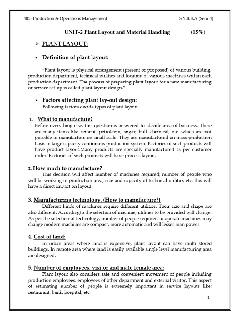 UNIT-2 Production and Operation Management '23 | PDF | Technology ...