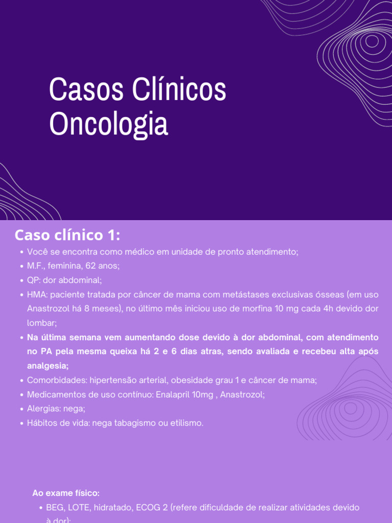 Onco Seminário CasosClínicos (1) | PDF