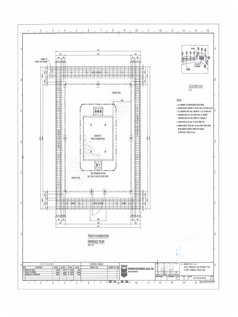 Drawing Foundation Plan Trafo at WPS | PDF