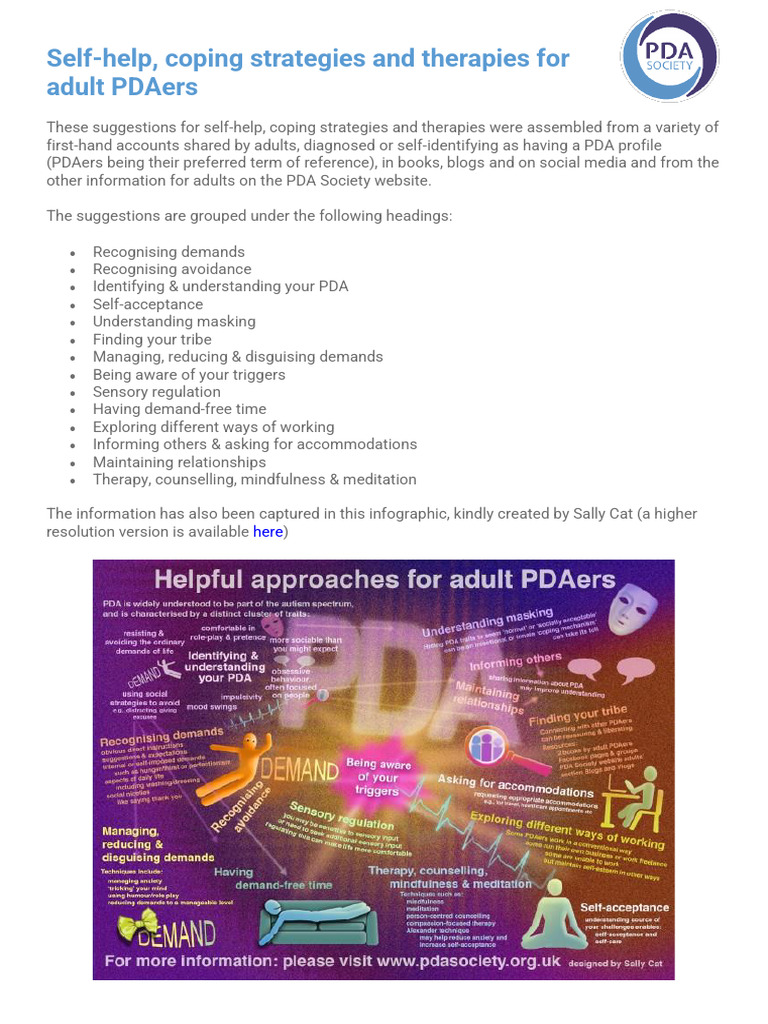 Self Help Coping Strategies Therapies For Adult Pdaers | PDF ...