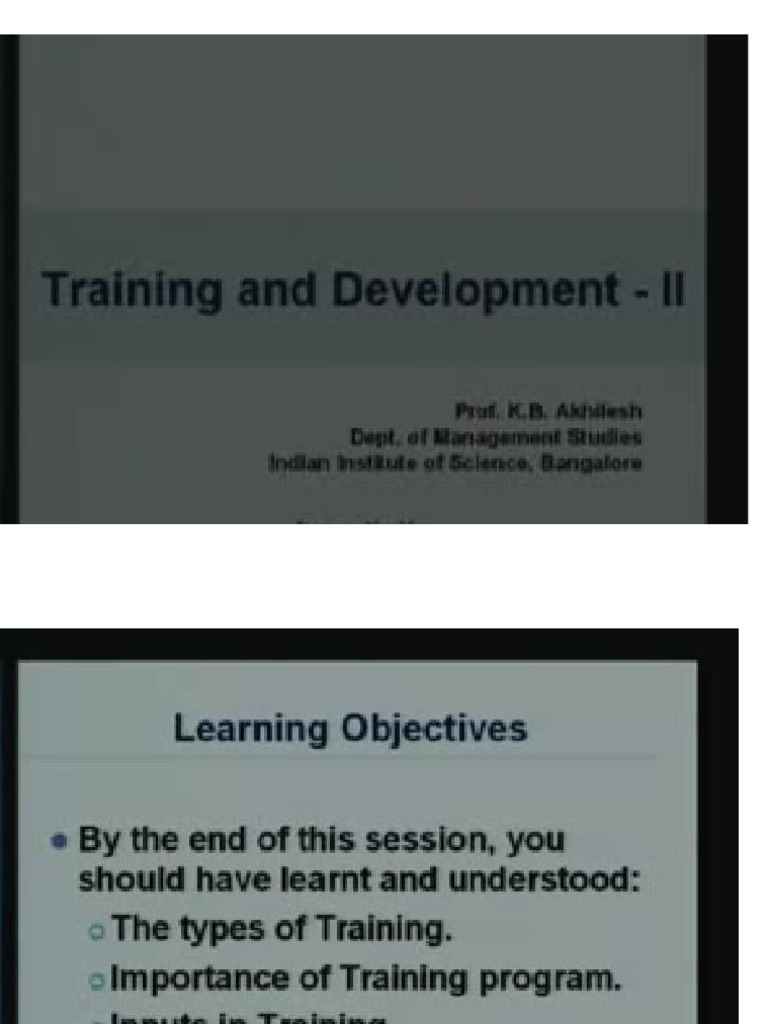 Training and Devt II | PDF