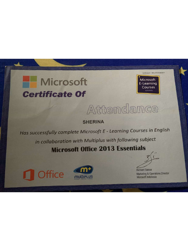 Sertifikat Microsoft Office | PDF