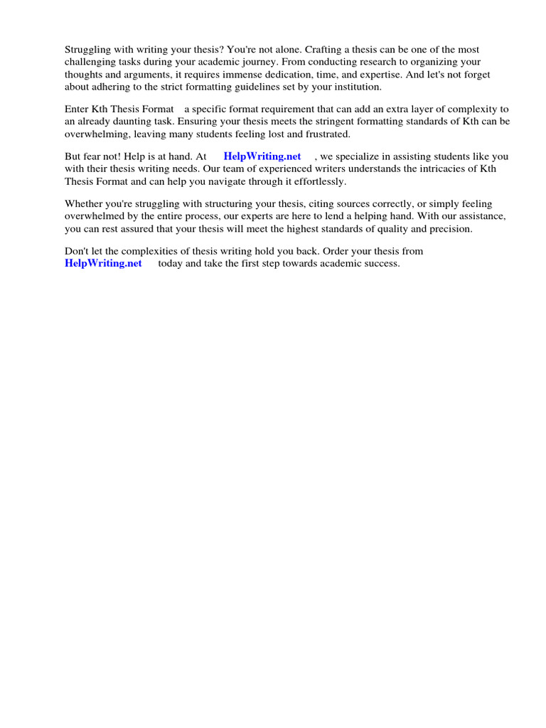 KTH Thesis Format | Download Free PDF | Thesis | Doctor Of Philosophy