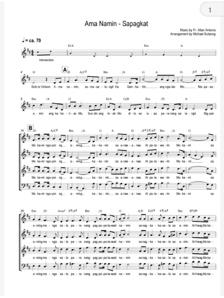 Ama Namin Corrected | PDF