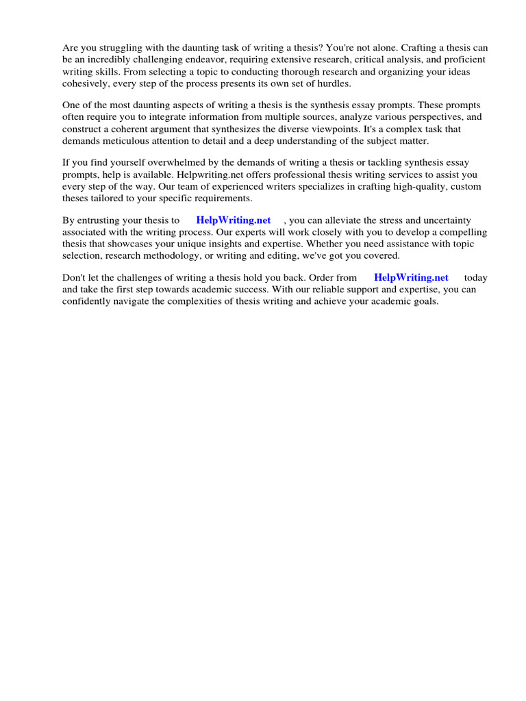 Possible Synthesis Essay Prompts | PDF | Essays | Dialectic