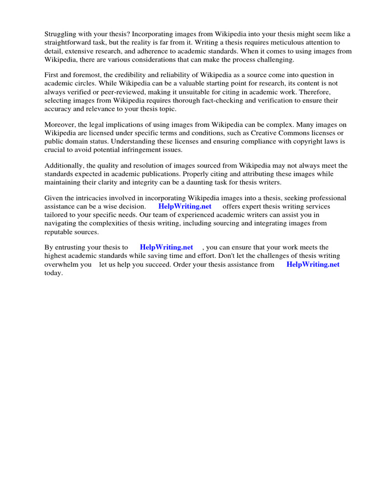 Using Wikipedia Images in Thesis | PDF