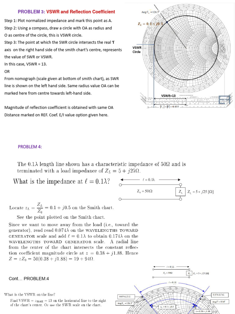 Numericals Smith Charts Pdf