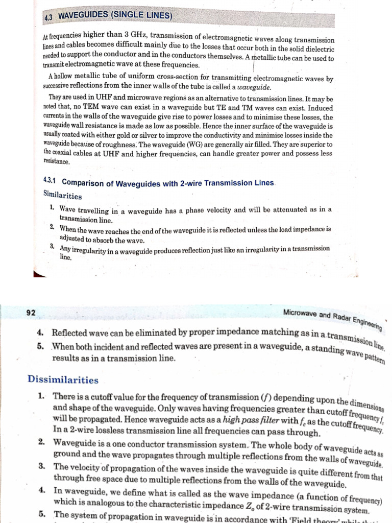 Rectangular and Circular Waveguide | PDF