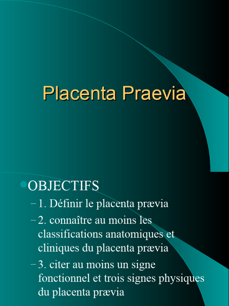 Placenta Praevia | PDF