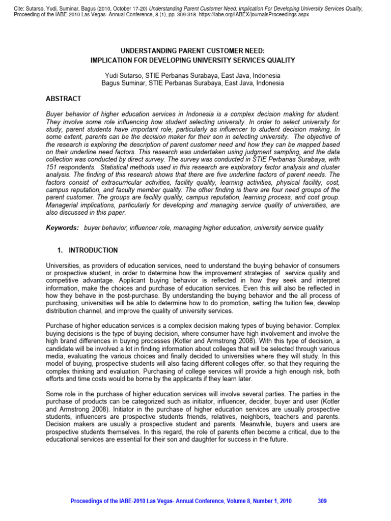 06 2010b IABE Sutarso & Suminar Paper Understanding Parent Customer ...
