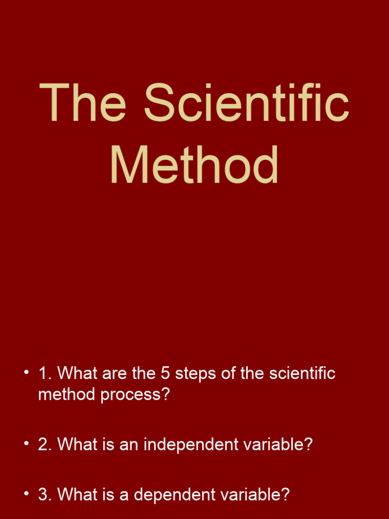 The Scientific Method | PDF | Scientific Method | Experiment