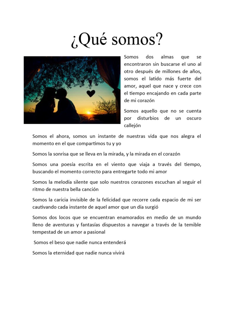 Qué Somos - POEMA | PDF
