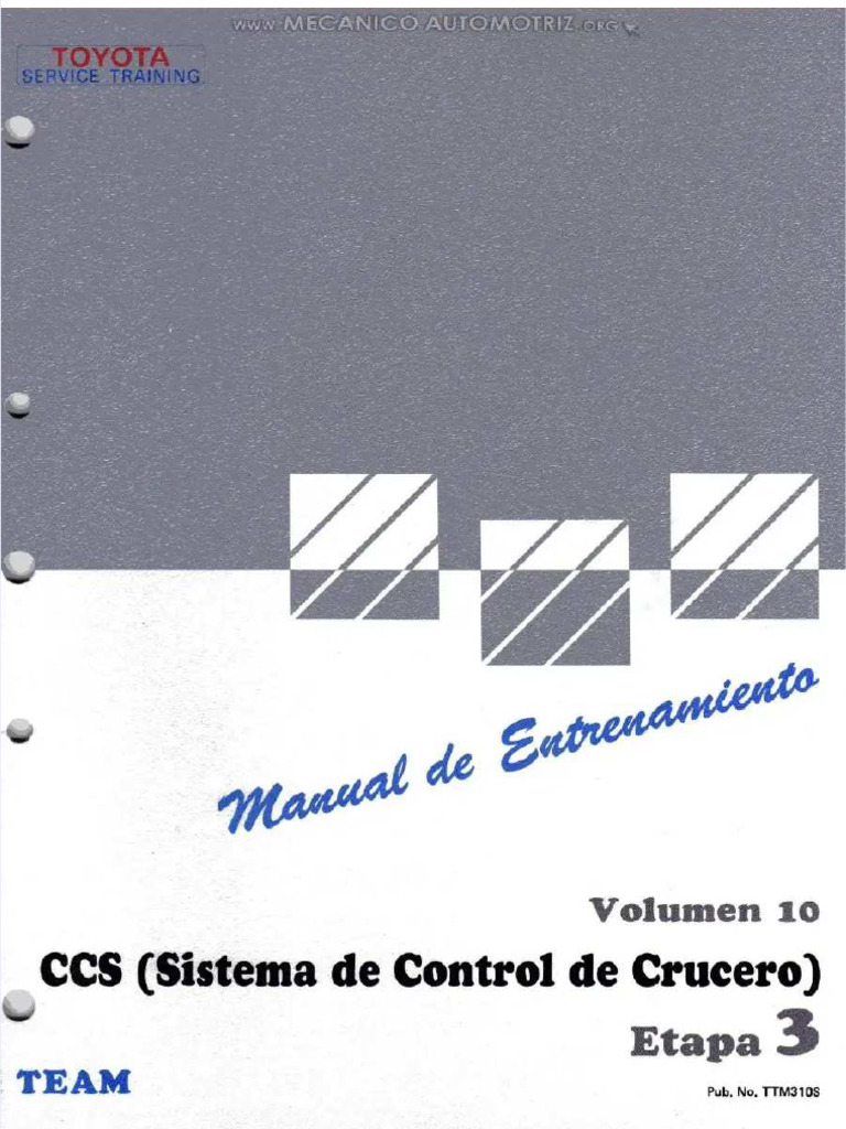PDF Manual Ccs Sistema Control Crucero Entrenamiento Toyota Construccion Operacion Diagnostico ...