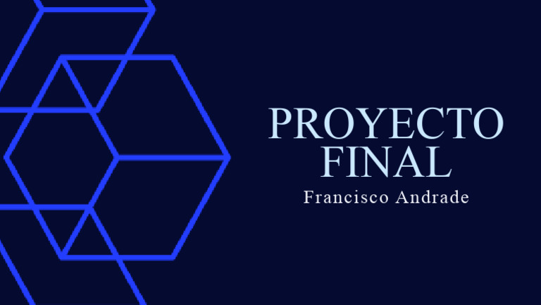 presentación Proyecto final figuras geometricas azul | PDF