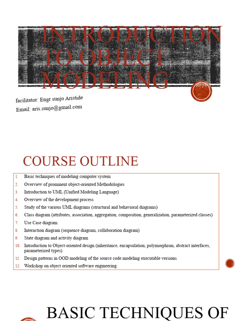 Introduction To Object Modeling (1) - 065316 | PDF | Use Case | Class (Computer Programming)