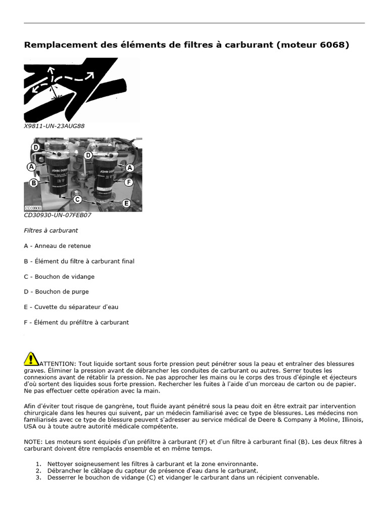 Remplacement Des Éléments de Filtres À Carburant GE | PDF