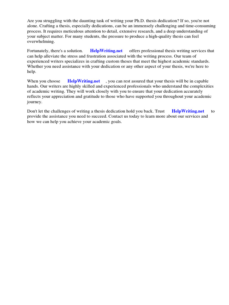 PHD Thesis Dedication PDF | PDF PHD Thesis Dedication PDF | PDF