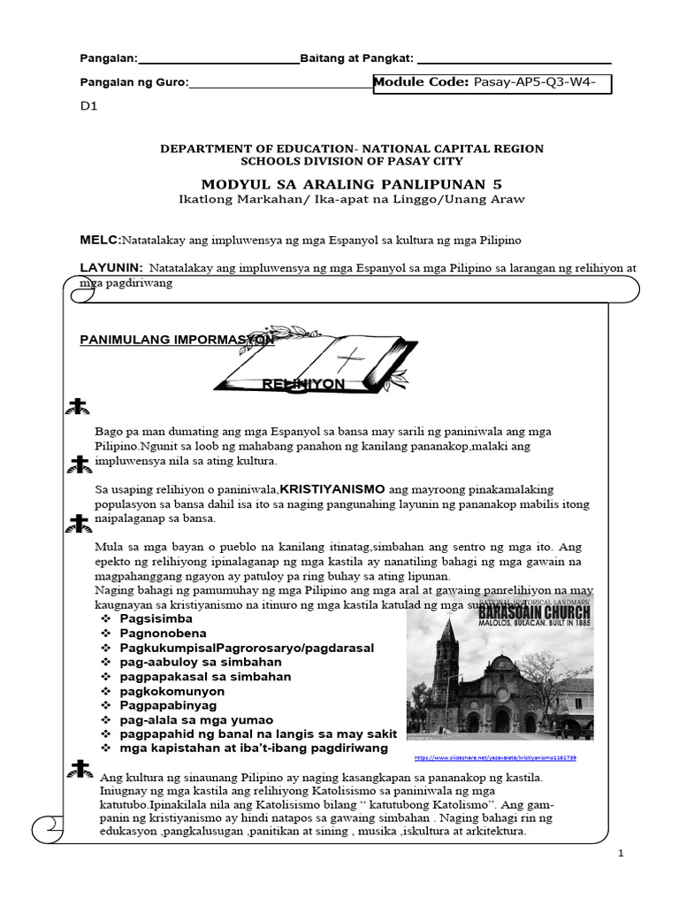 5 AP5Q3Week4 | PDF