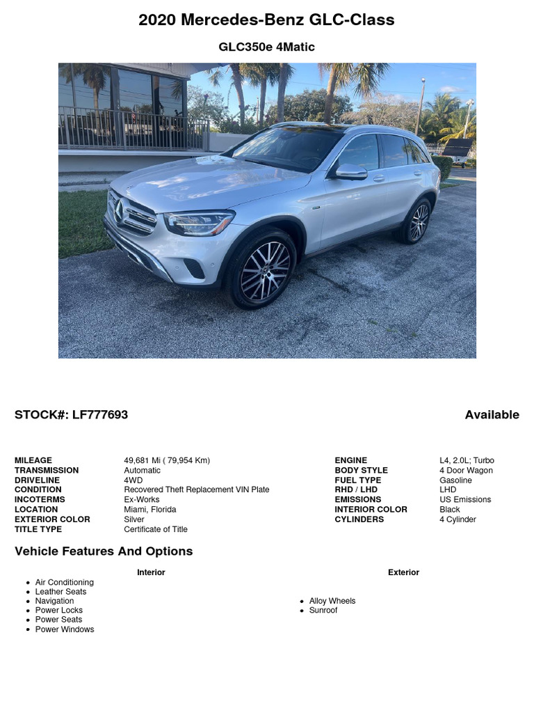 2020 Mercedes-Benz GLC-Class | PDF