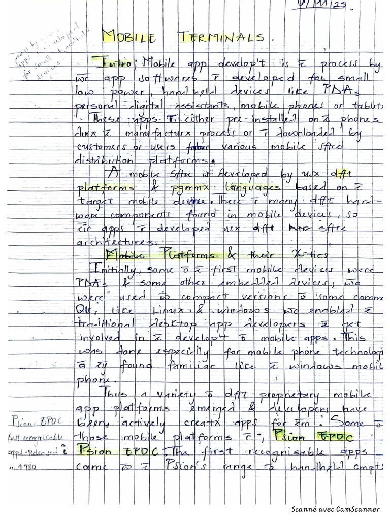 Programming of Mobile Terminals | PDF