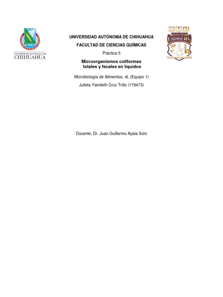 Practica 5, Micro 4L | PDF | Alimentos | Las bacterias