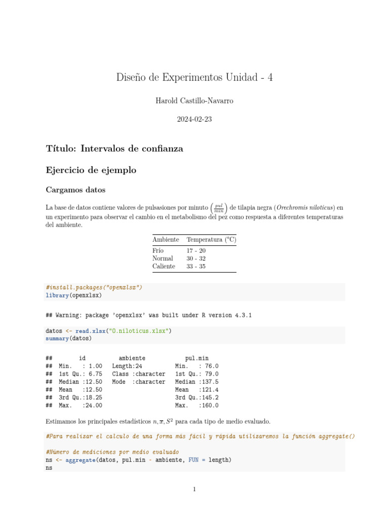2.-Ejercicio Clase IC | PDF | Intervalo de confianza