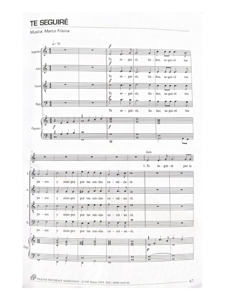 TE SEGUIRÉ Frisina | PDF