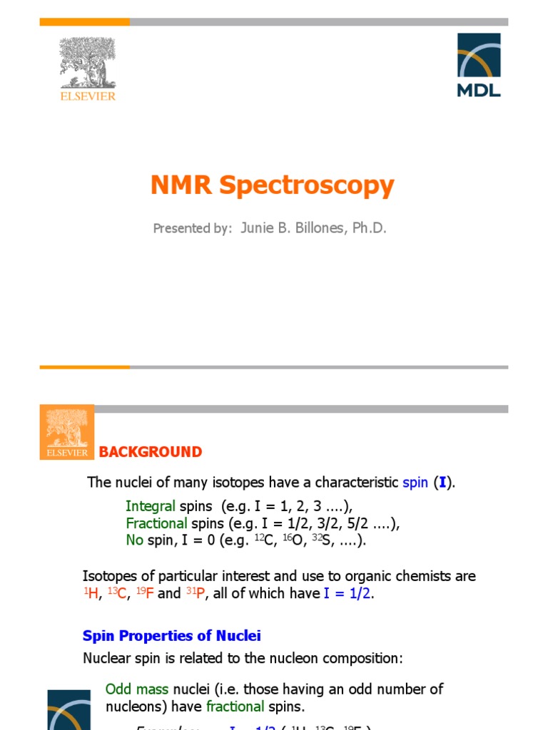 1H NMR Spectros | PDF | Nuclear Magnetic Resonance Spectroscopy | Relaxation (Nmr)