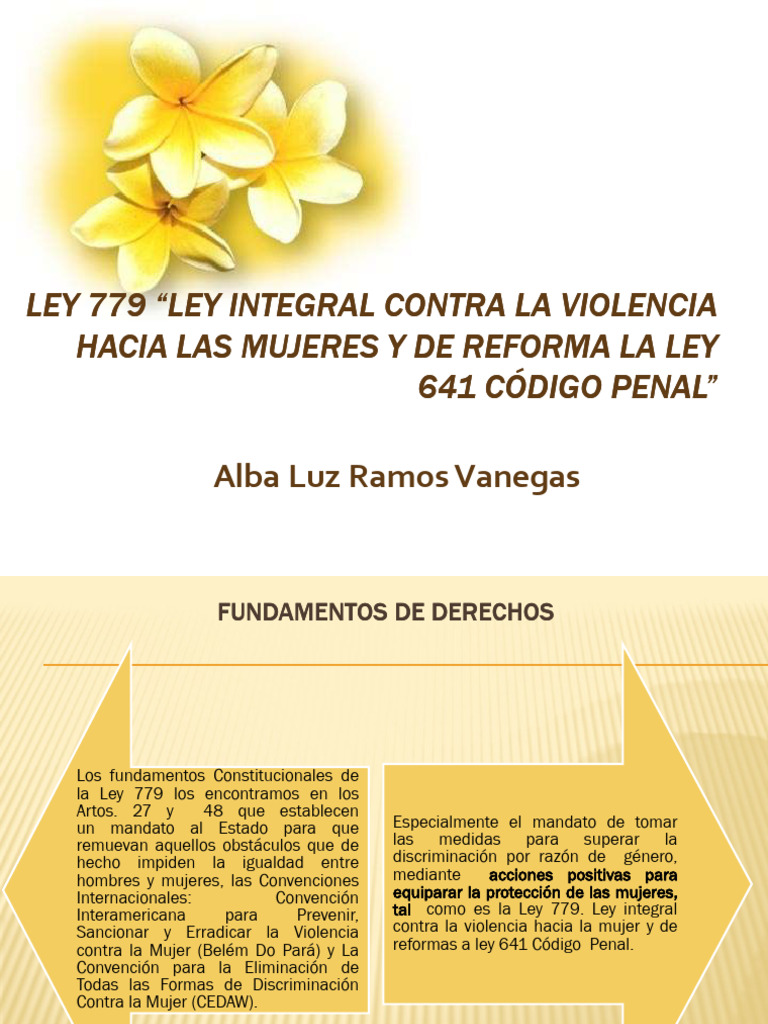Ley 779: Protección Integral a Mujeres | PDF | La violencia contra las mujeres | Justicia