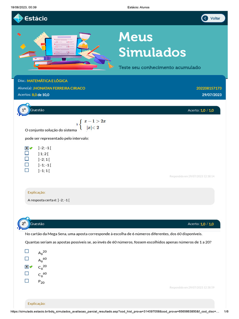 Simulado Lógica De Programação Estácio Pdf