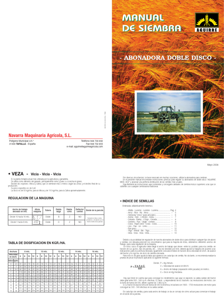 Manual Doble Disco Siembra Espanol | PDF | Siembra | Agricultura