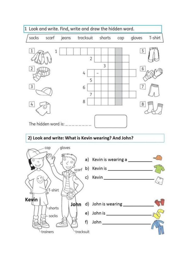 ESL A1 Clothes | PDF
